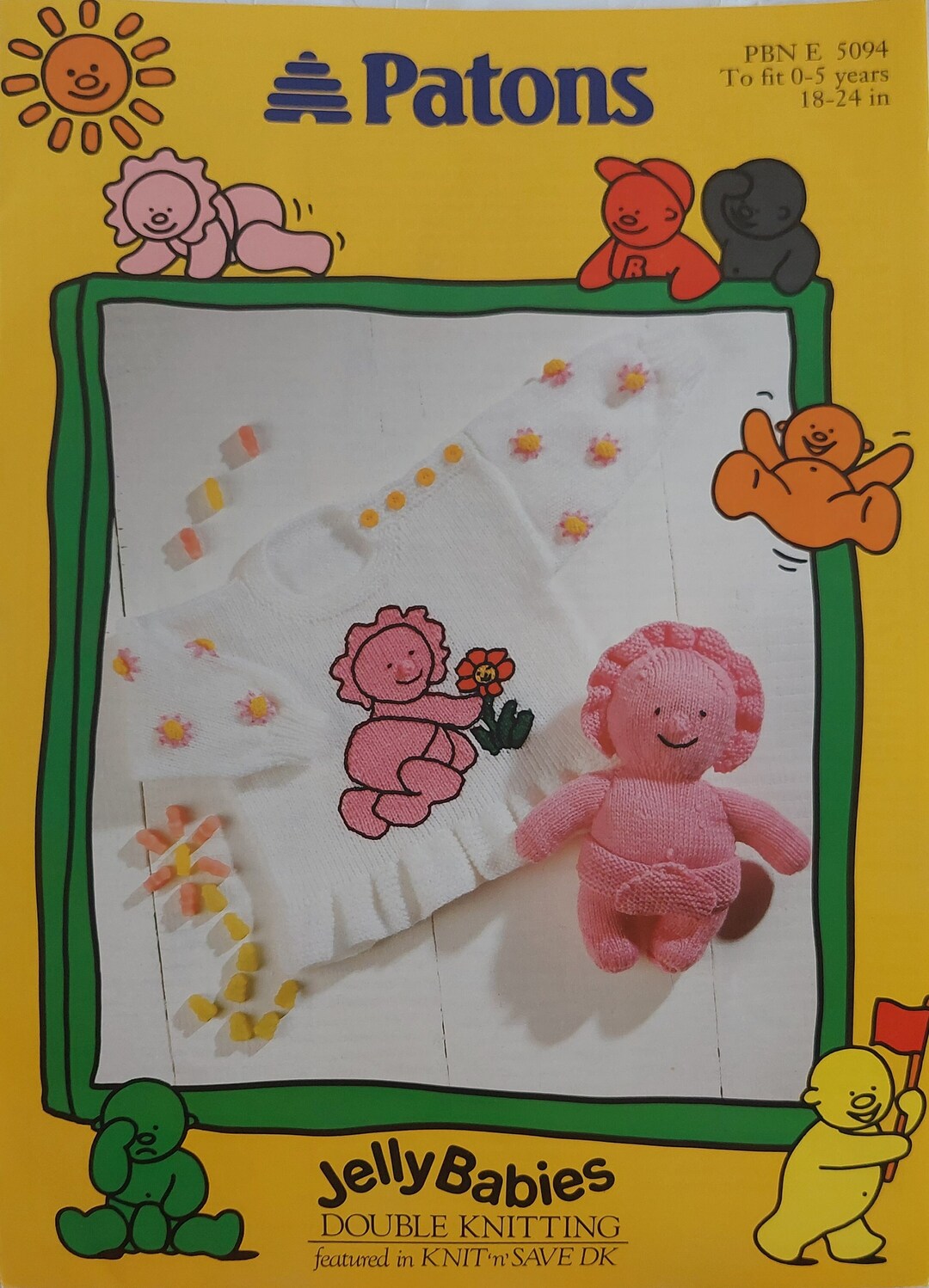 Knitting Pattern 5094 Patons 5094 Pink Baby Girl Jelly Baby - Etsy
