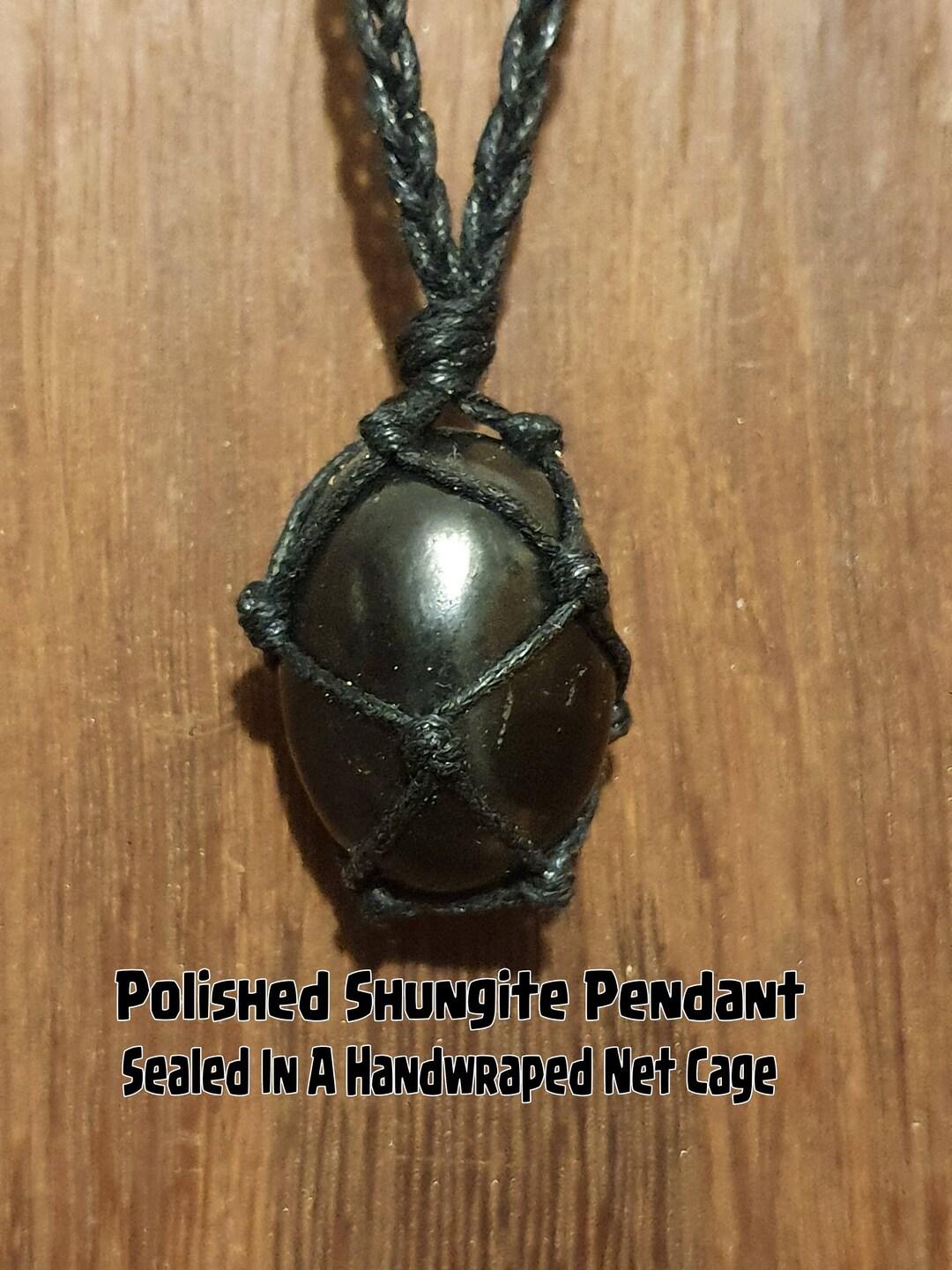 Shungite EMF Protection Pendant Stone Handmade Wrapped And Sealed In A ...