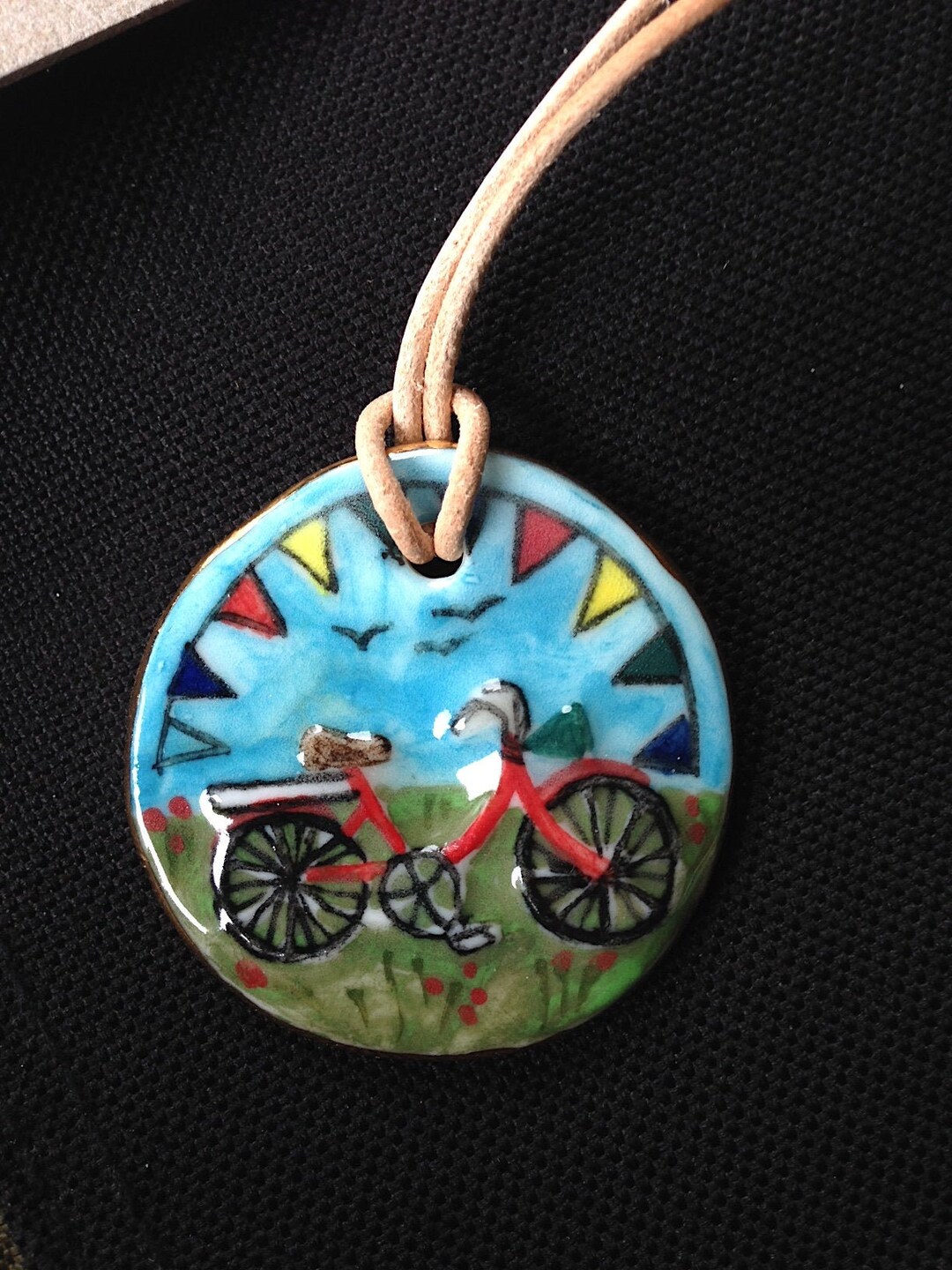 Porcelain Bicycle Pendant a Fine Piece of Handmade Jewellery - Etsy