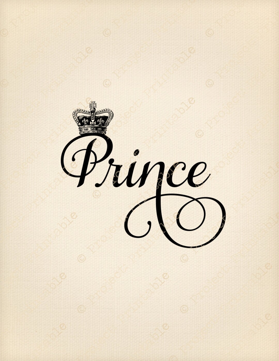 Instant Download Printable PRINCE & CROWN Baby Boy Nursery Fabric Image ...