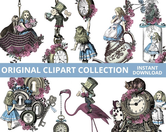 Alice In Wonderland Digital Clipart
