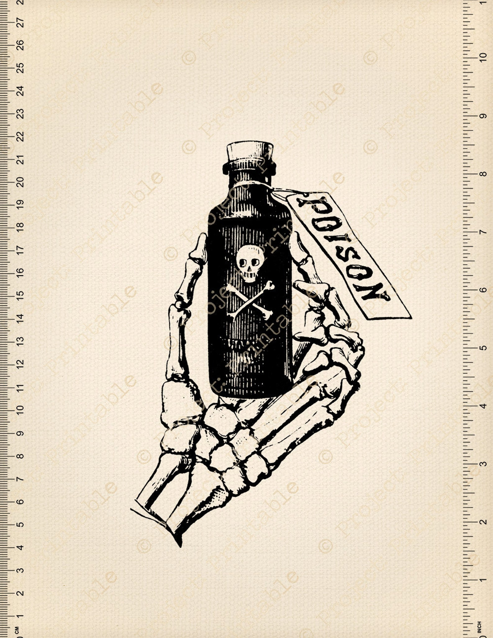 Instant Download HALLOWEEN Printable Fabric Transfer POISON | Etsy