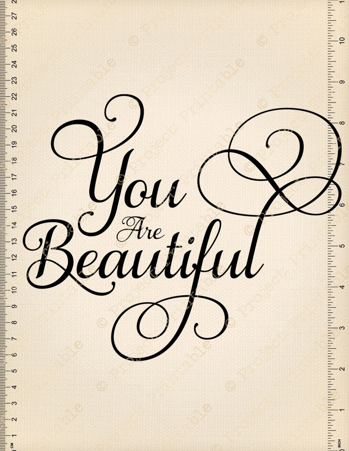 Instant Download Printable YOU ARE BEAUTIFUL Image - Etsy UK