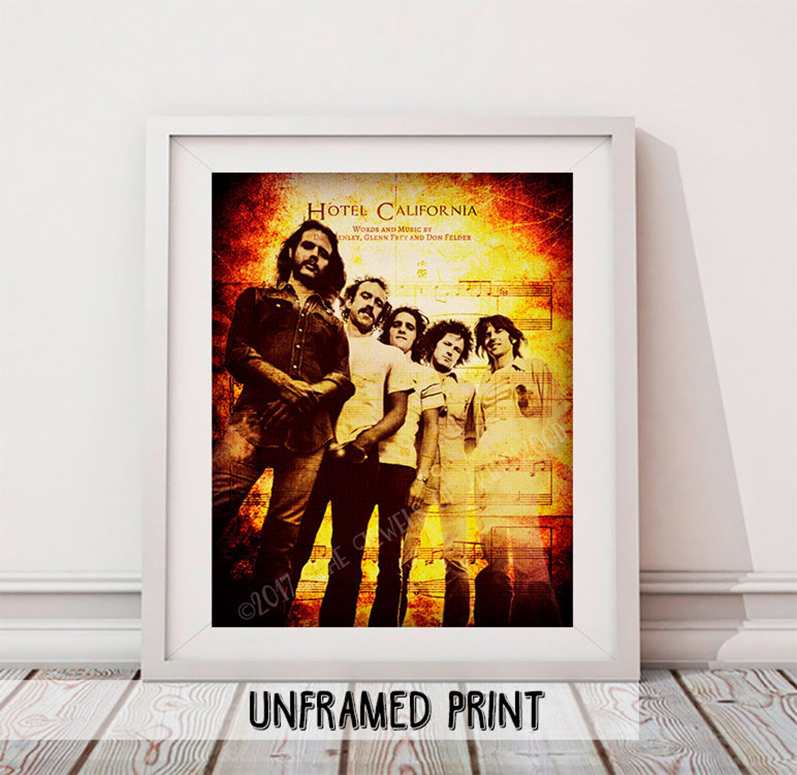 The Eagles Band Poster Music Art Eagles Fan Art Glenn | Etsy