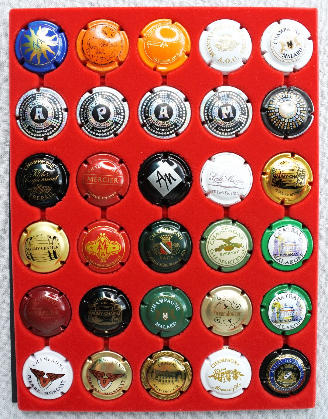 French Champagne Capsules Set of 30 Pcs With Insert Tray - Etsy
