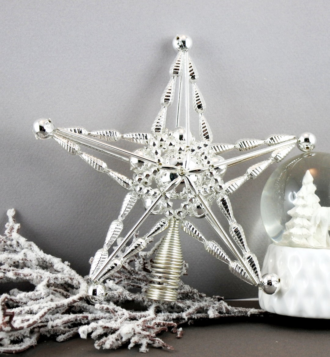 Christmas Tree Topper Star Czech Glass Beaded Ornament - Etsy