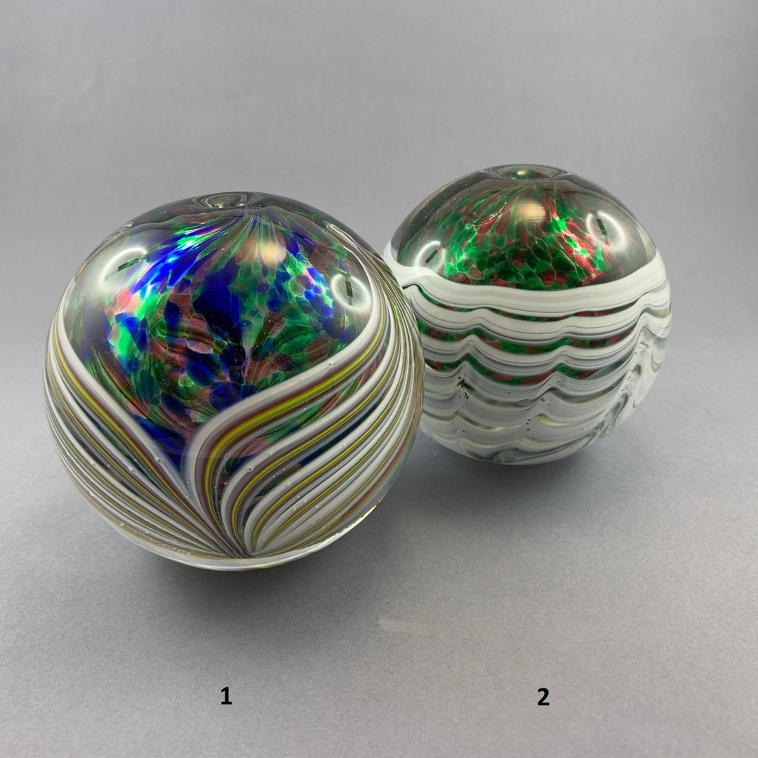 Handmade Bohemian Glass Paperweight Unique Colored Glass Art ...