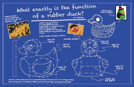Rubber Duck Blueprint 11x17in | Etsy