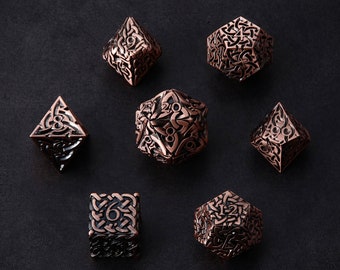 Vortex Polyhedral Dice Set Bronze 6 Pieces - Etsy