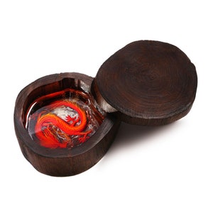3D Resin Painted Red Dragon Dice Box for Dice Set, Dnd Dice, Dungeons ...