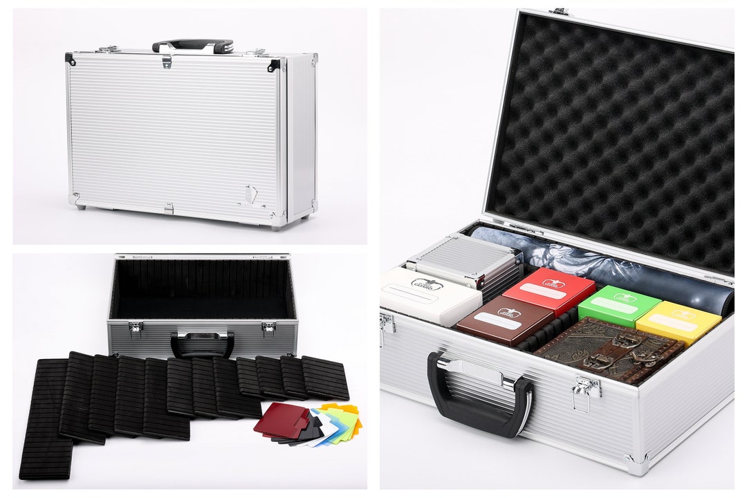 A5 Silver Carry Case for Trading Card Storage Case Magic the Gathering ...