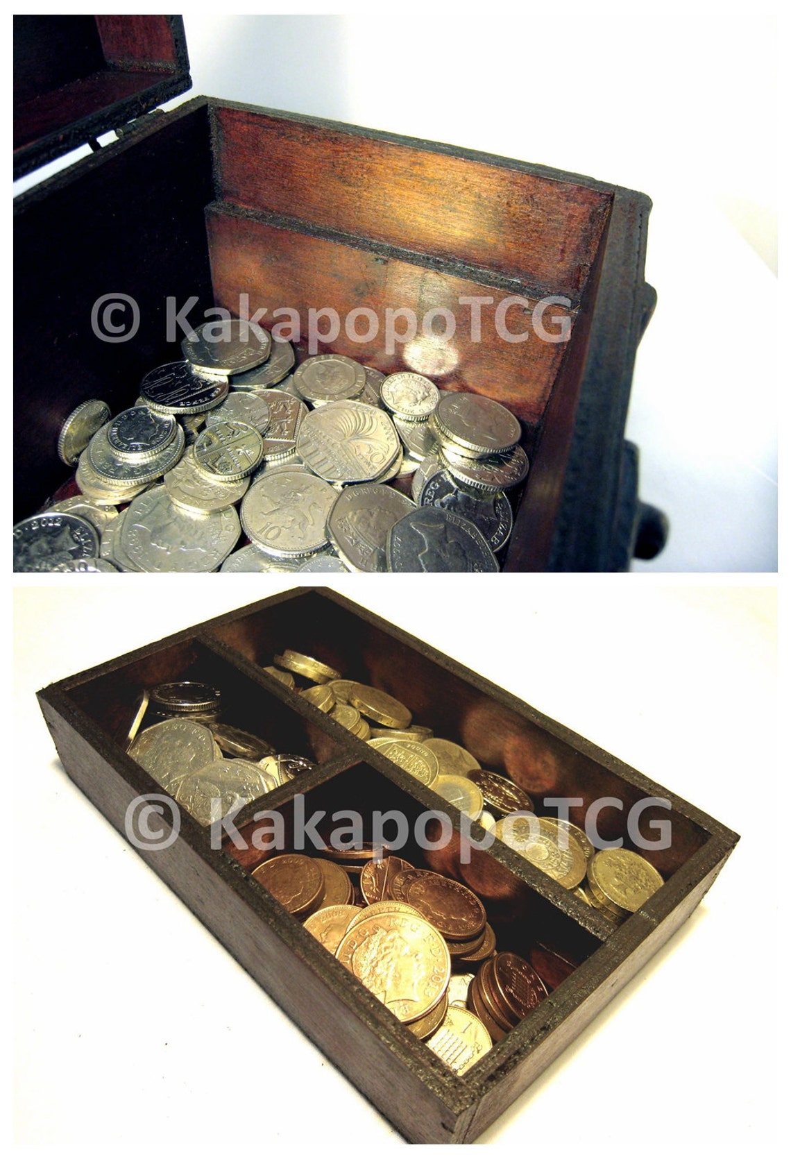 Wooden Case Chest for Collectible Fantasy Coin Dice Counter - Etsy