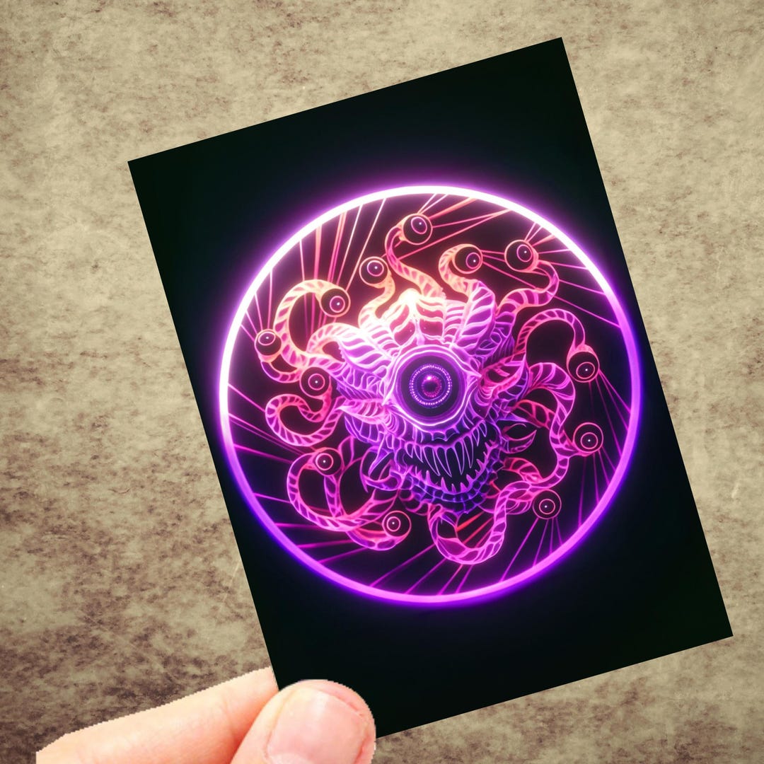 The Purple Beholder: 100 Custom Art TCG Card Sleeve - Standard Size ...