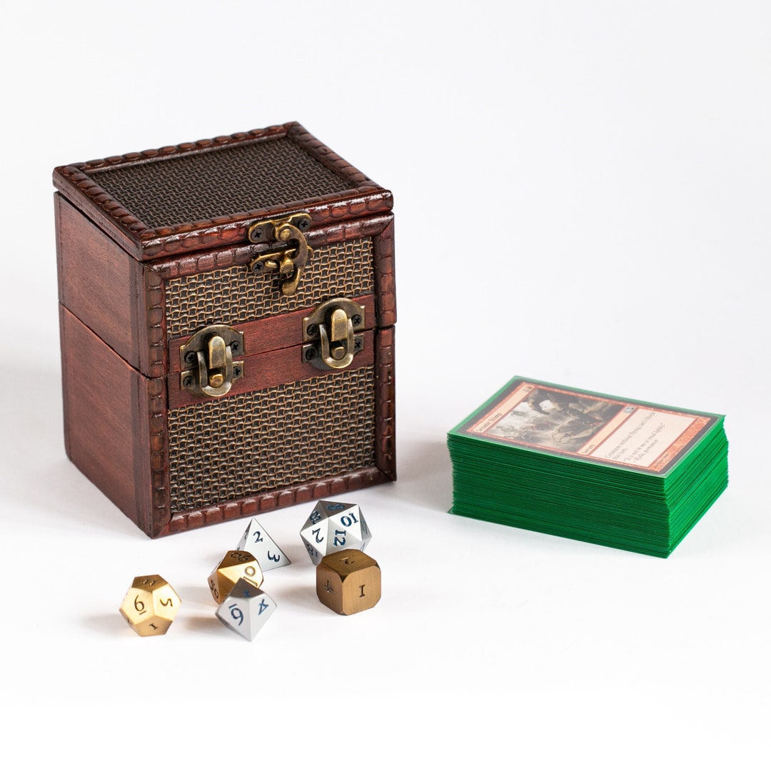 Elven Vault (chainmail) - Wooden Deck and Dice Box for Trading Card ...