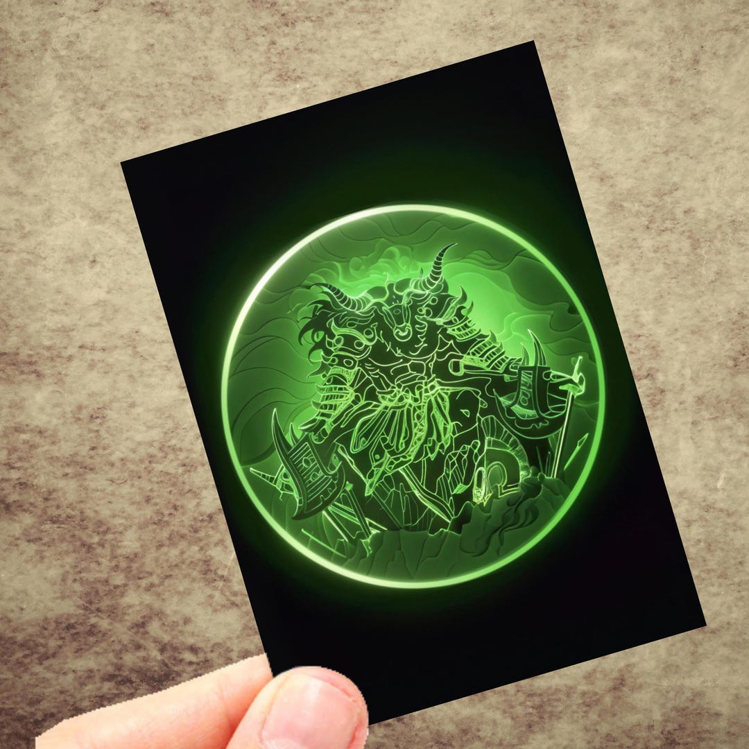 The Green Minotaur: 100 Custom Art TCG Card Sleeve - Standard Size Card ...