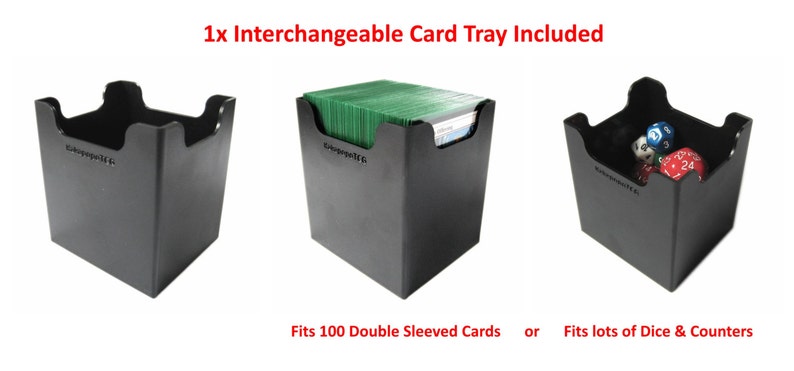 Black Power Cube Metal Deck Box for Trading Card Games TCG LCG - Etsy