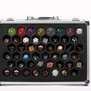 The Dice Library - Display Storage Case for Dice DND Dice Sets Dice ...