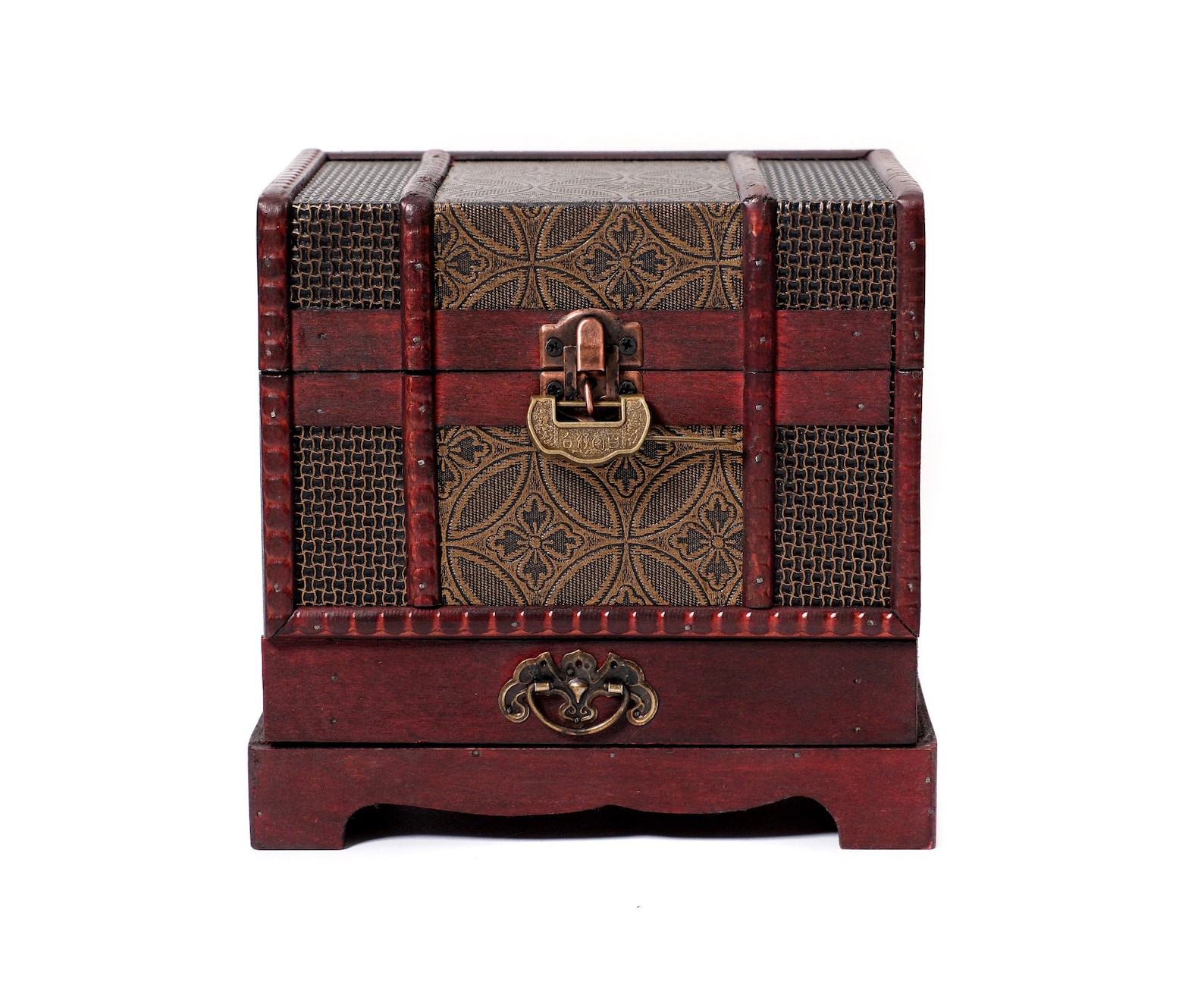 Wooden Case Chest for Collectible Fantasy Coin Dice Counter Card Games ...