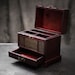 Wooden Case Chest for Collectible Fantasy Coin Dice Counter Card Games ...