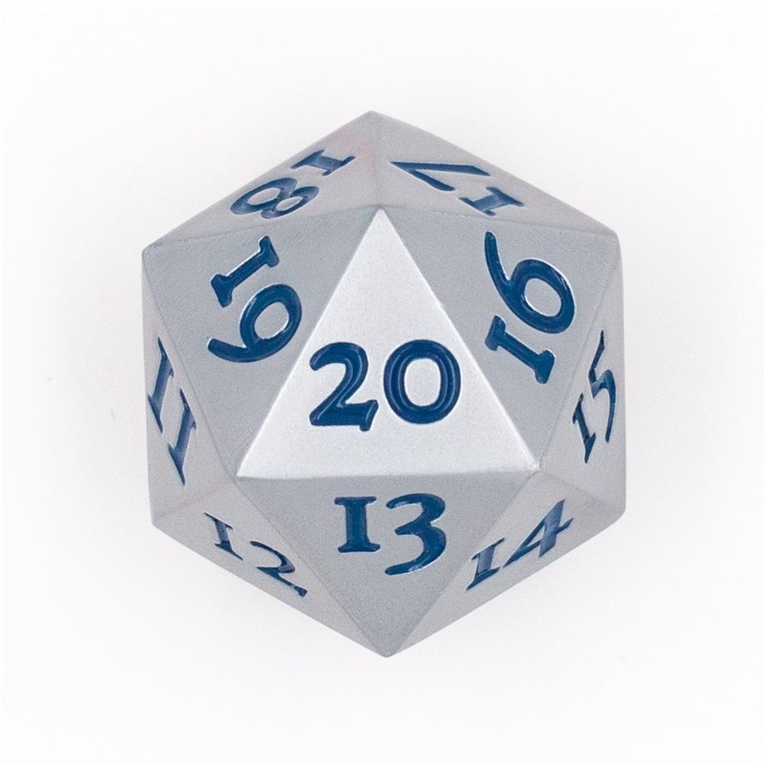 Silver Metal D20 Dice Spindown Life Counter - for MTG, Commander & EDH ...
