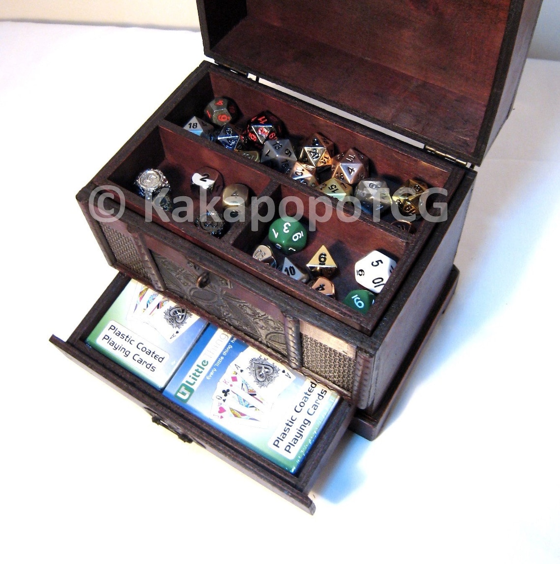 Wooden Case Chest for Collectible Fantasy Coin Dice Counter - Etsy