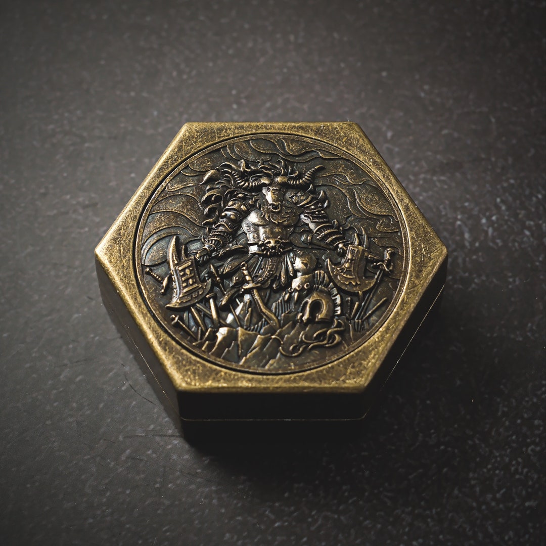 Solid Metal Minotaur Dice Box for Dice Set, Dnd Dice, Dungeons and ...