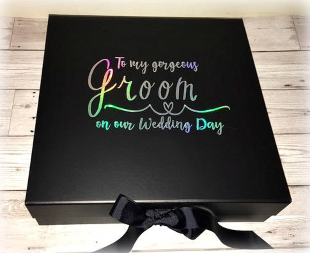 Groom Gift Box for My Gorgeous Groom on Our Wedding Day Personalised ...