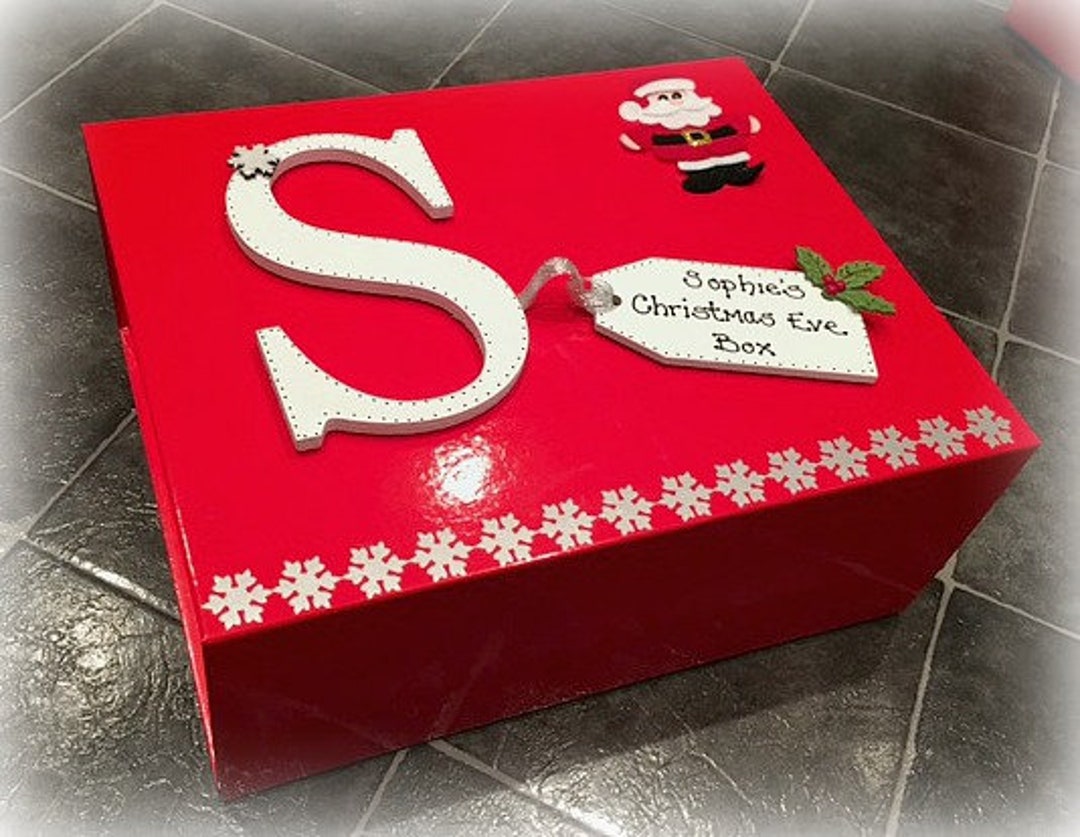 Personalized Red Christmas Eve Box: Extra Large Luxury Gift Box - Etsy UK