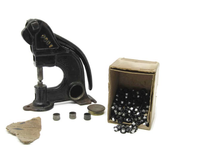 Antique Pony Hand Rivet Press Cast Iron Leather or Metal Craft Tool ...