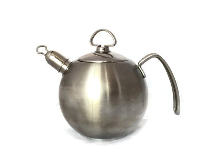 Rare Metal Tea Kettle, Vintage Chantal Stainless Steel, Steampunk ...