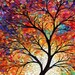 Colorful Tree Art, Tree of Life, Tree Print, Abstract Treet, Autumn ...