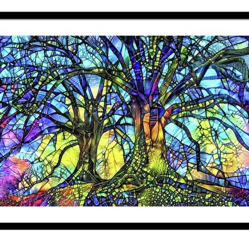 Tree Wall Art Tree Print Stained Glass Art Tree of Life - Etsy