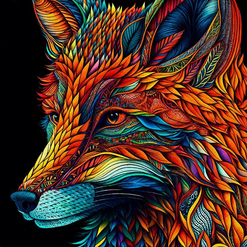 Fox Art - Etsy
