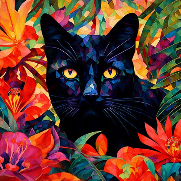 Cat Print - Etsy