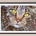 Tabby Cat Print, Brown Tabby, Cat Art, Steampunk Print, Pet Portrait ...