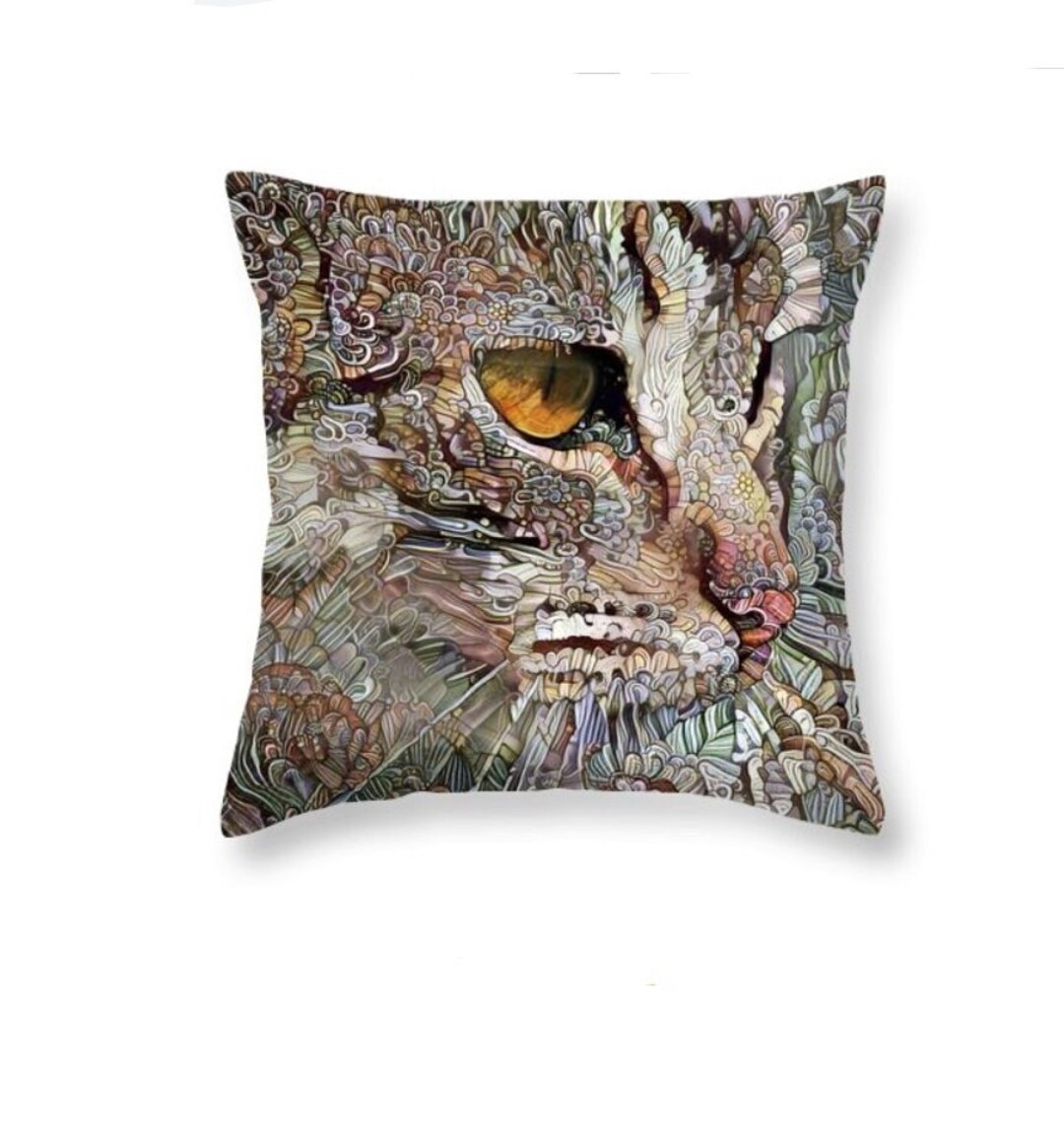 Cat Throw Pillow, Cat Cushion, Gift for Cat Owner, Cat Decor, Cat ...