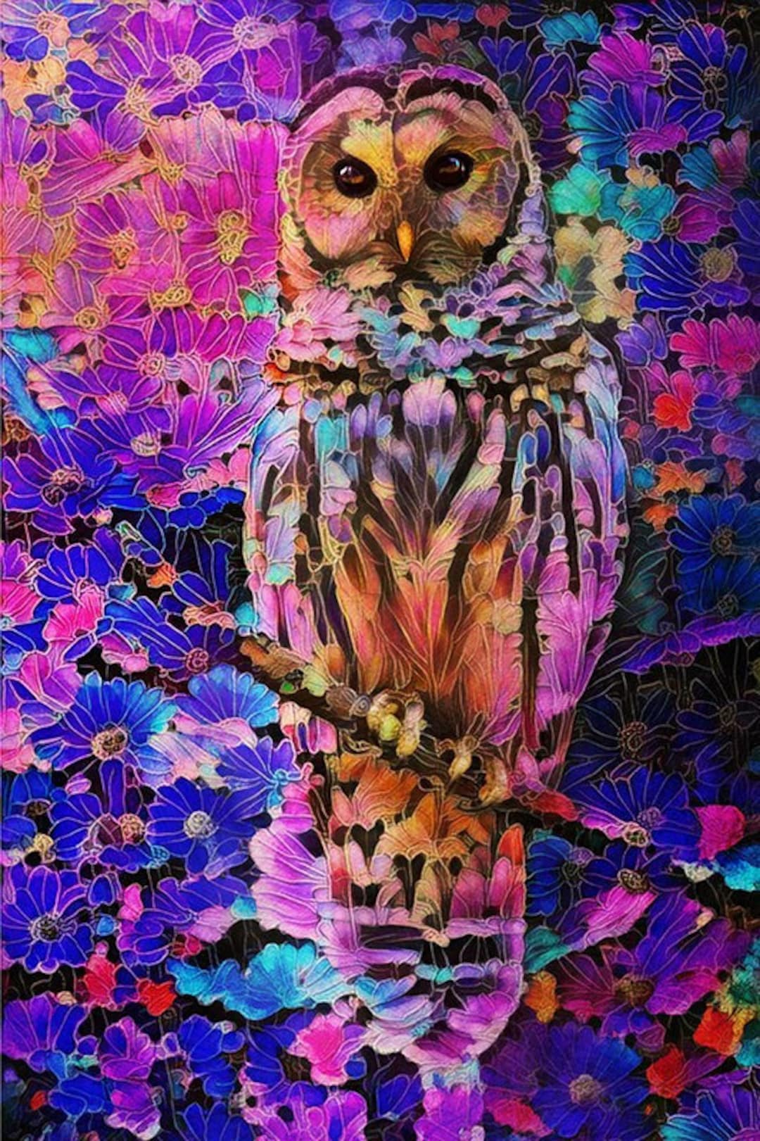 Colorful Owl Print