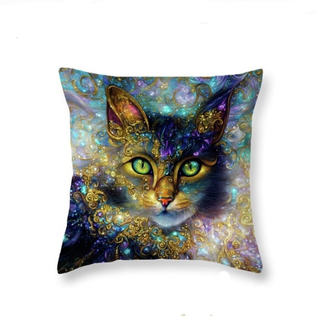 Cat Pillows, Maine Coon Cats, Cat Pillow Covers, Colorful Cat Pillow ...