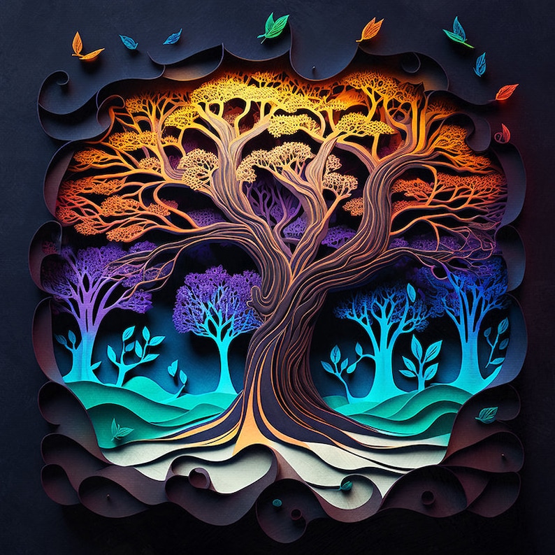 Tree of Life Print Tree of Life Art Autumn Tree Art - Etsy