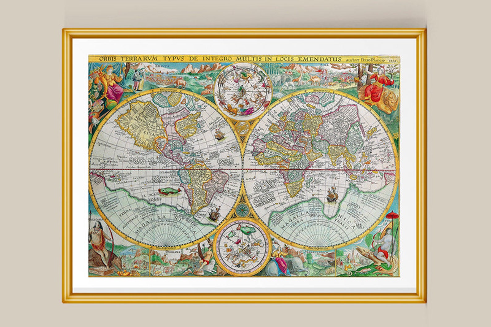 World Map Map Print Old World Map Vintage World Map Retro - Etsy