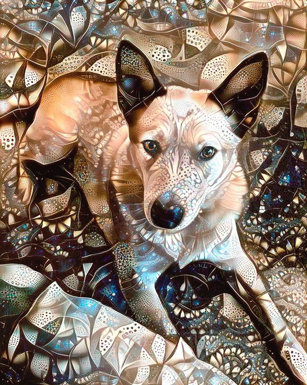 Red Heeler Gifts, Australian Cattle Dog, Dog Wall Art, Abstract Dog Art ...