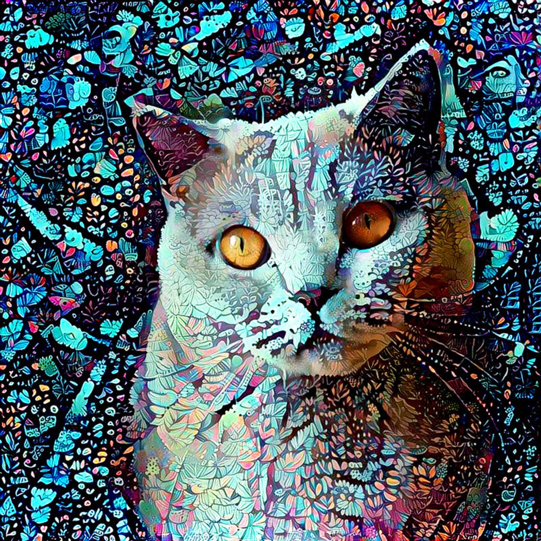 Blue Cat Print, British Shorthair Cat, Cat Artwork, Cat Art Print ...