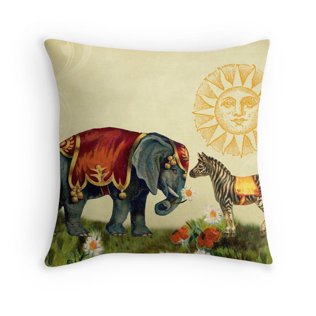 Elephant Cushion, Throw Pillow Covers, Pillow Covers 18x18, Elephants ...