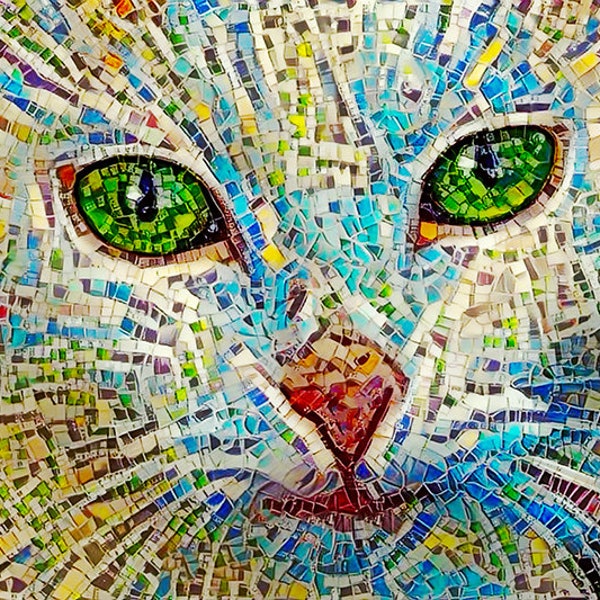 Mosaic Cat - Etsy