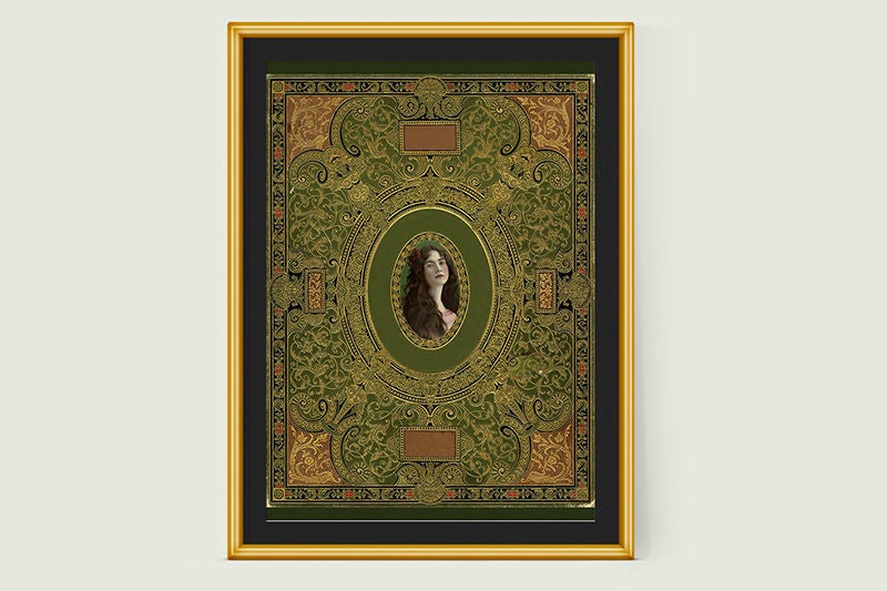 Book Lover Gift Book Cover Vintage Wall Art Antique Books | Etsy