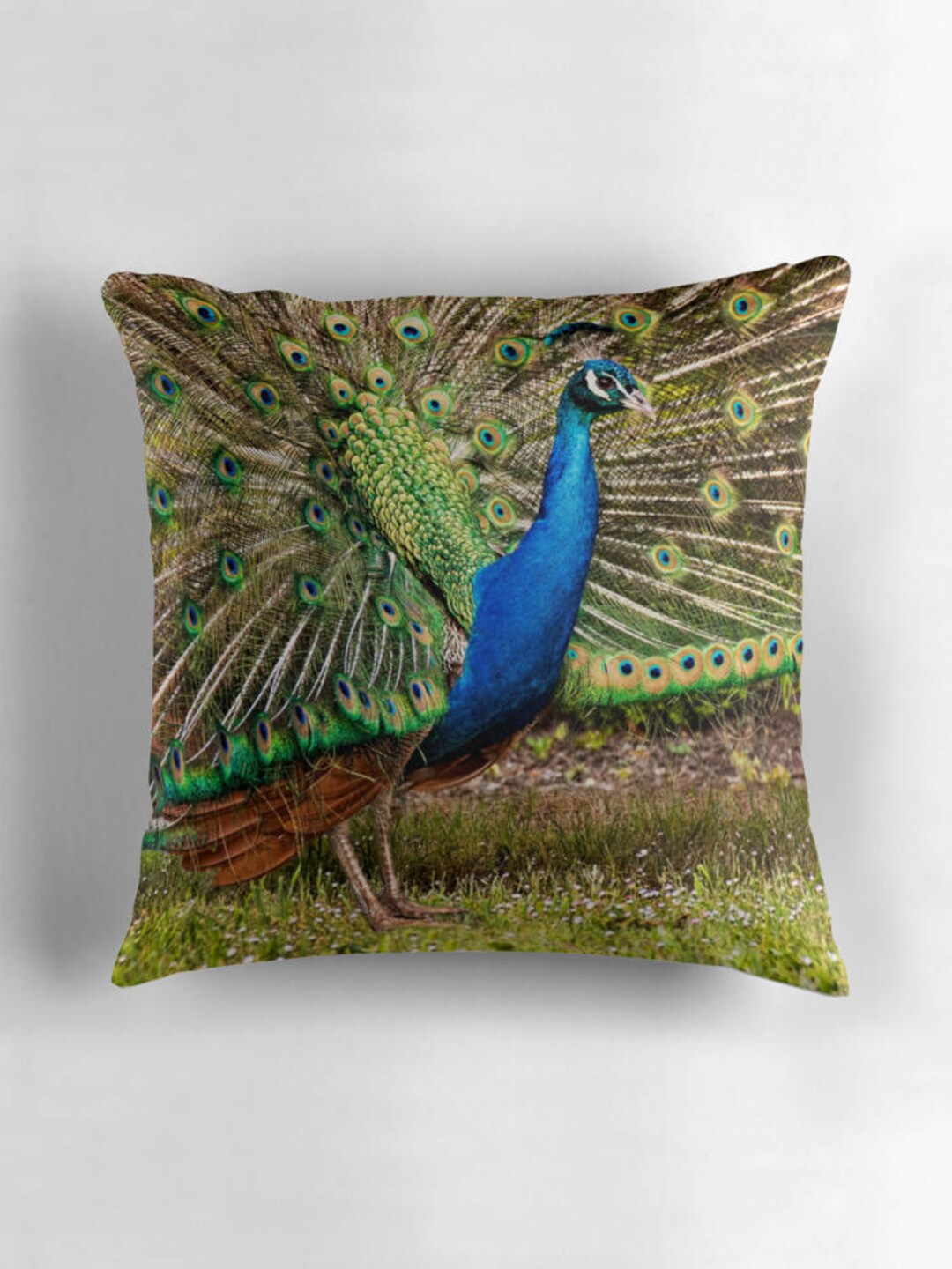 Peacock Cushion Peacock Pillow Peacock Decor Bird Lover - Etsy