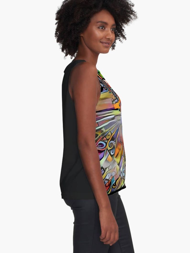 Cat Tops for Women Cat Lady Shirt Psychedelic Clothing - Etsy