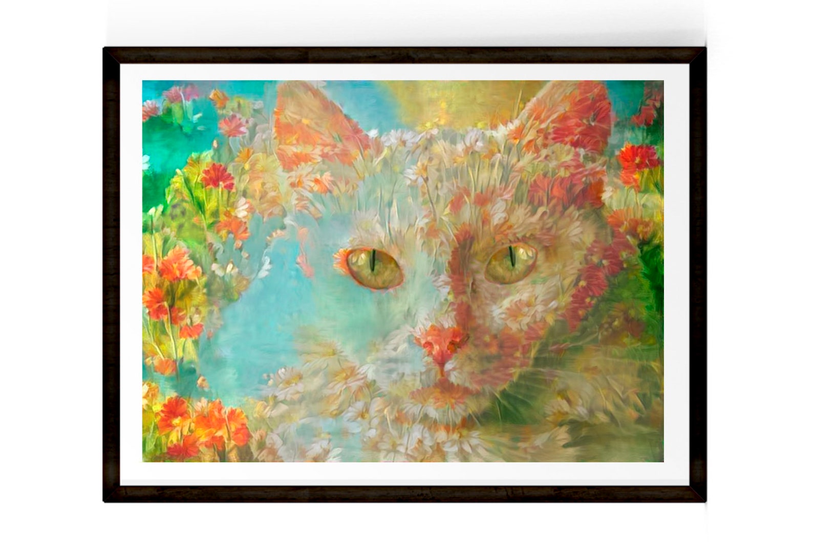 White Cat Art Pet Portrait White Cat Painting Cat Art - Etsy