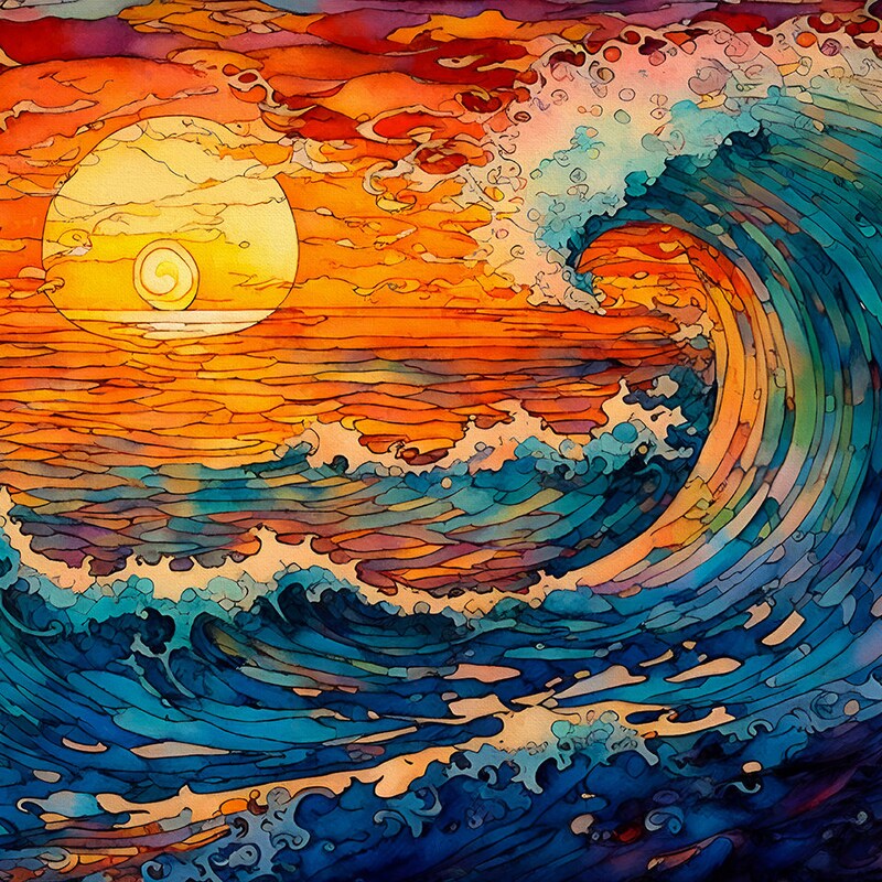 Sunset Art - Etsy