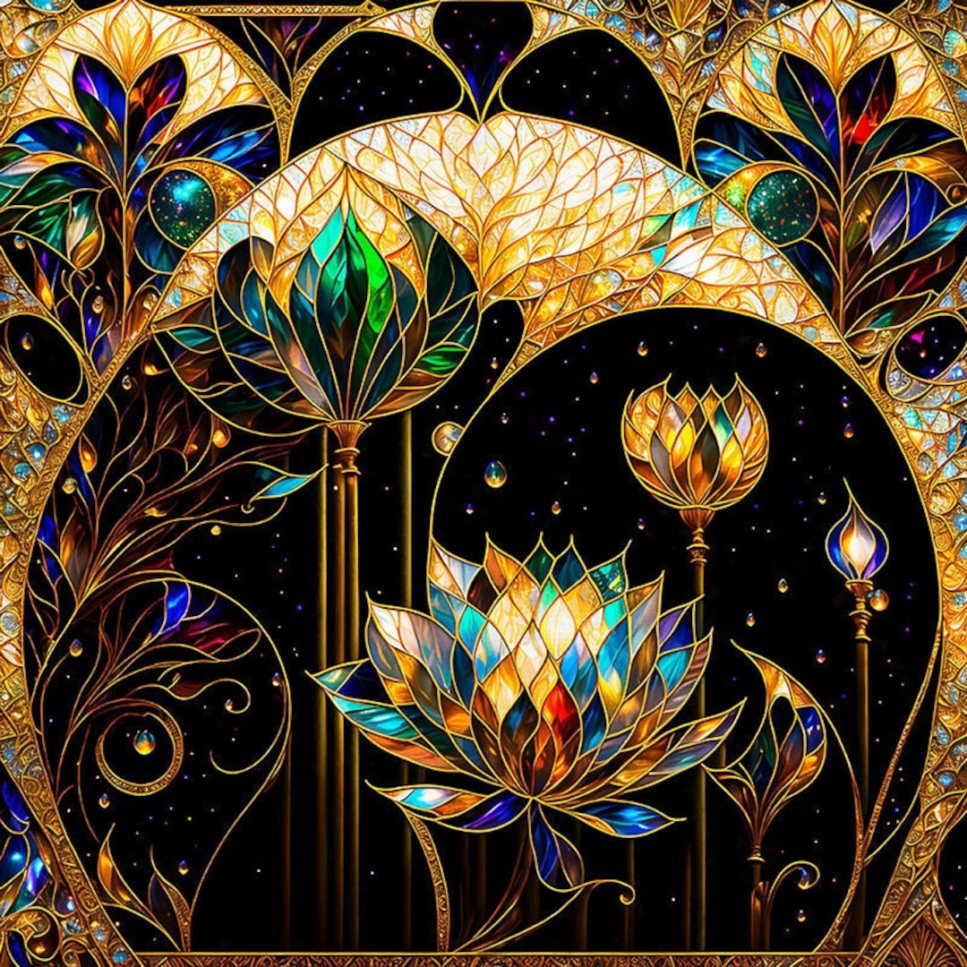 Lotus Flower Wall Art, Lotus Flower Print, Abstract Flowers, Water ...